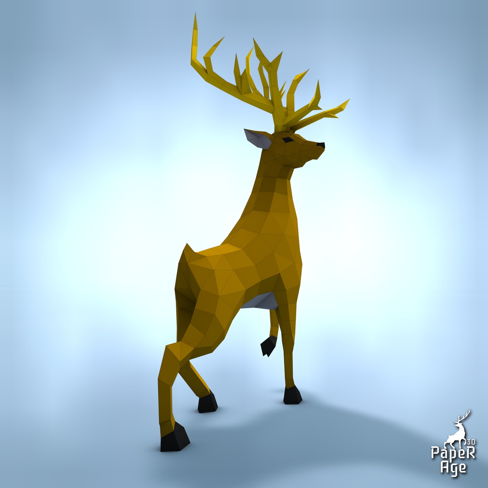 Royal Deer Papercraft Pepakura Lowpoly Low Polygon 3D - Etsy Italia