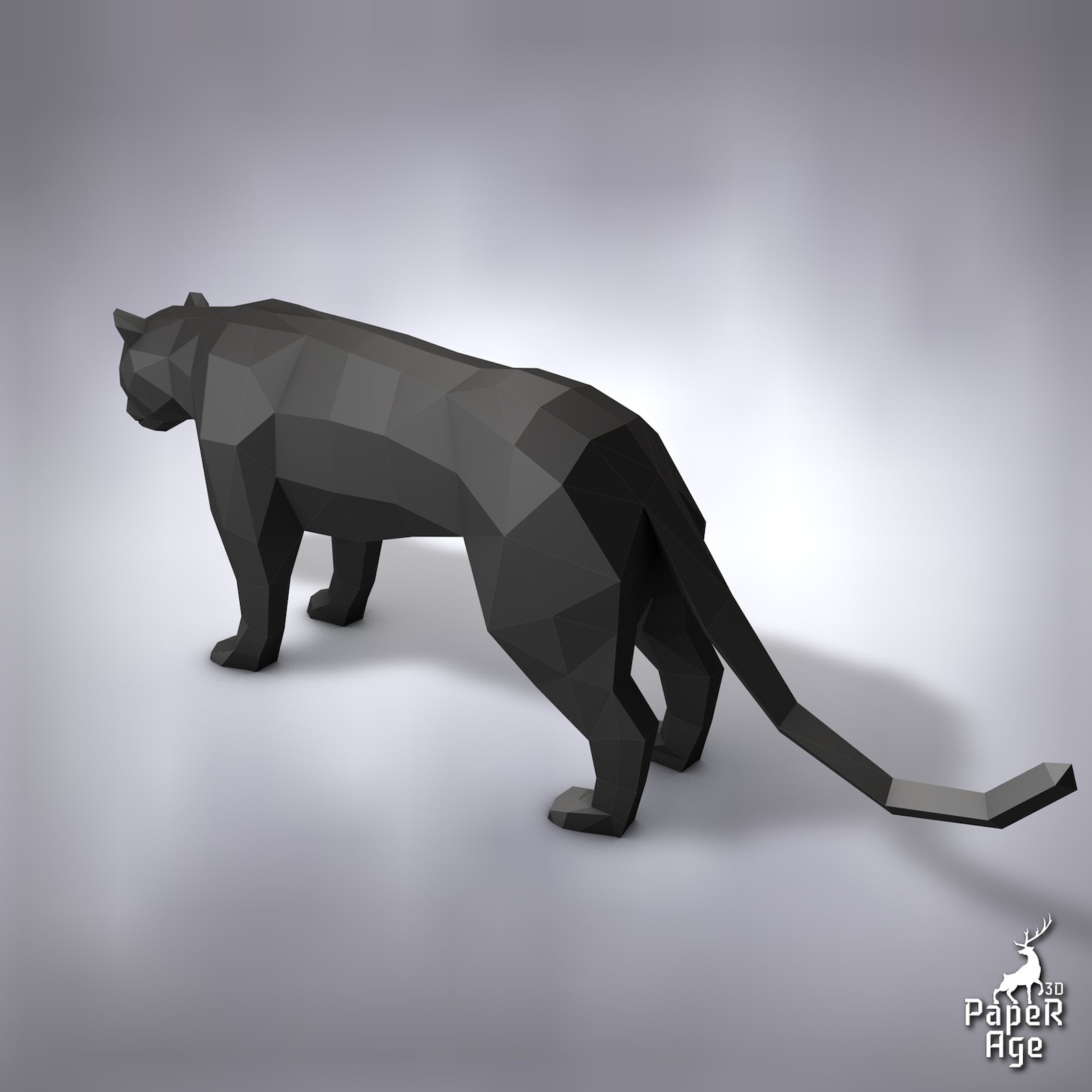 Black Panther Papercraft Pepakura Lowpoly Low Polygon 3D - Etsy
