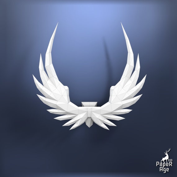 Wings of Angel Papercraft Pepakura Lowpoly Low Polygon 3D - Etsy Finland