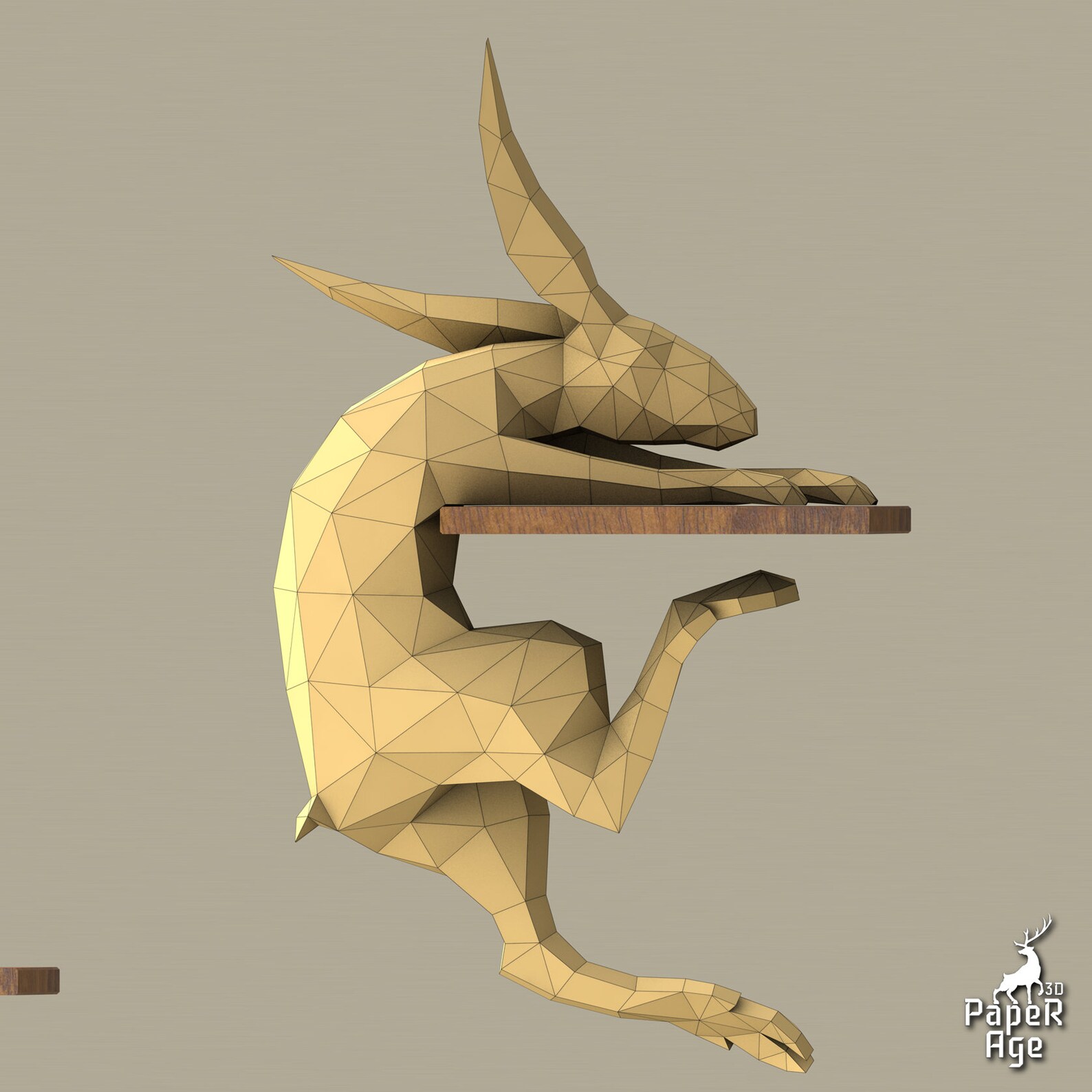 Rabbit Easter Bunny Papercraft Pepakura Lowpoly Low - Etsy