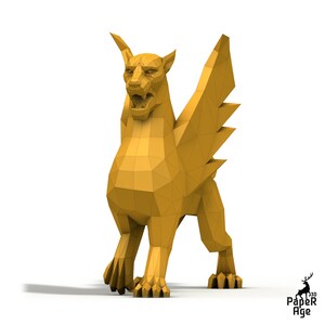Griffin, Gryphon, Griffon, Papercraft, Pepakura, Lowpoly, Low Polygon ...