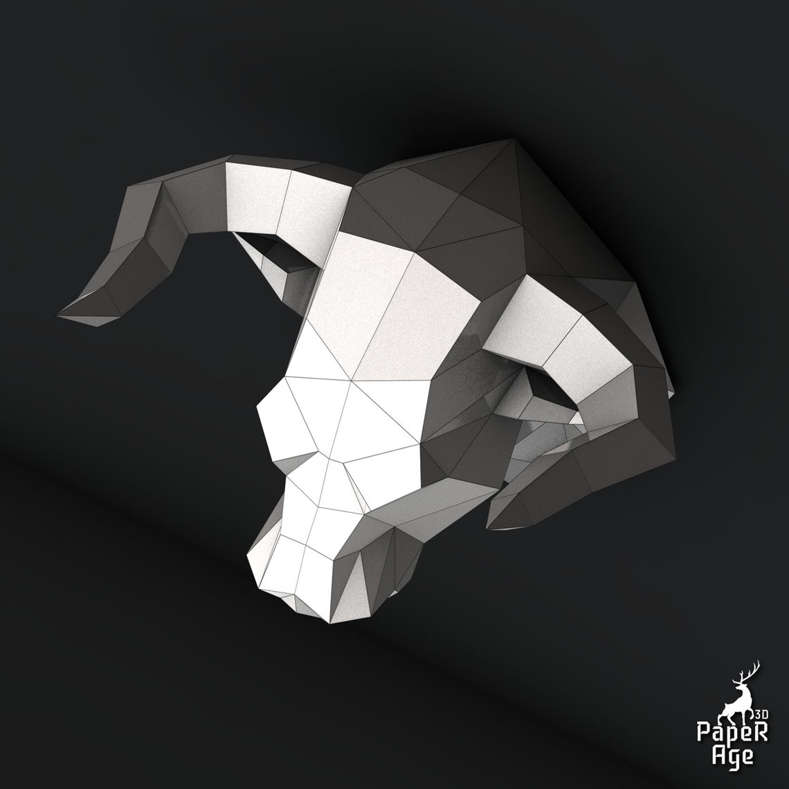 Bull Papercraft Pepakura Lowpoly Low Polygon 3D - Etsy.de