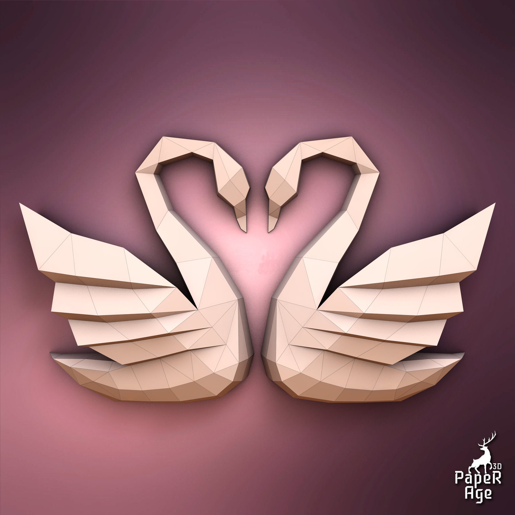 Swan Papercraft Pepakura Lowpoly Low Polygon 3D | Etsy