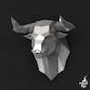 Bull in a Suit (digital Papercraft Kit) DIY Bull Head, Paper Craft ...