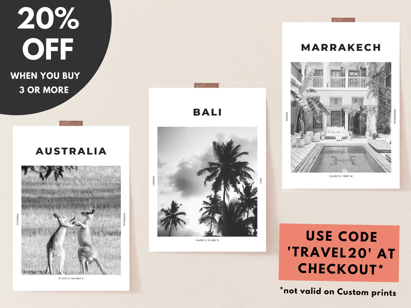 Australia Print Kangaroo Poster Animal Sydney Melbourne Wall | Etsy