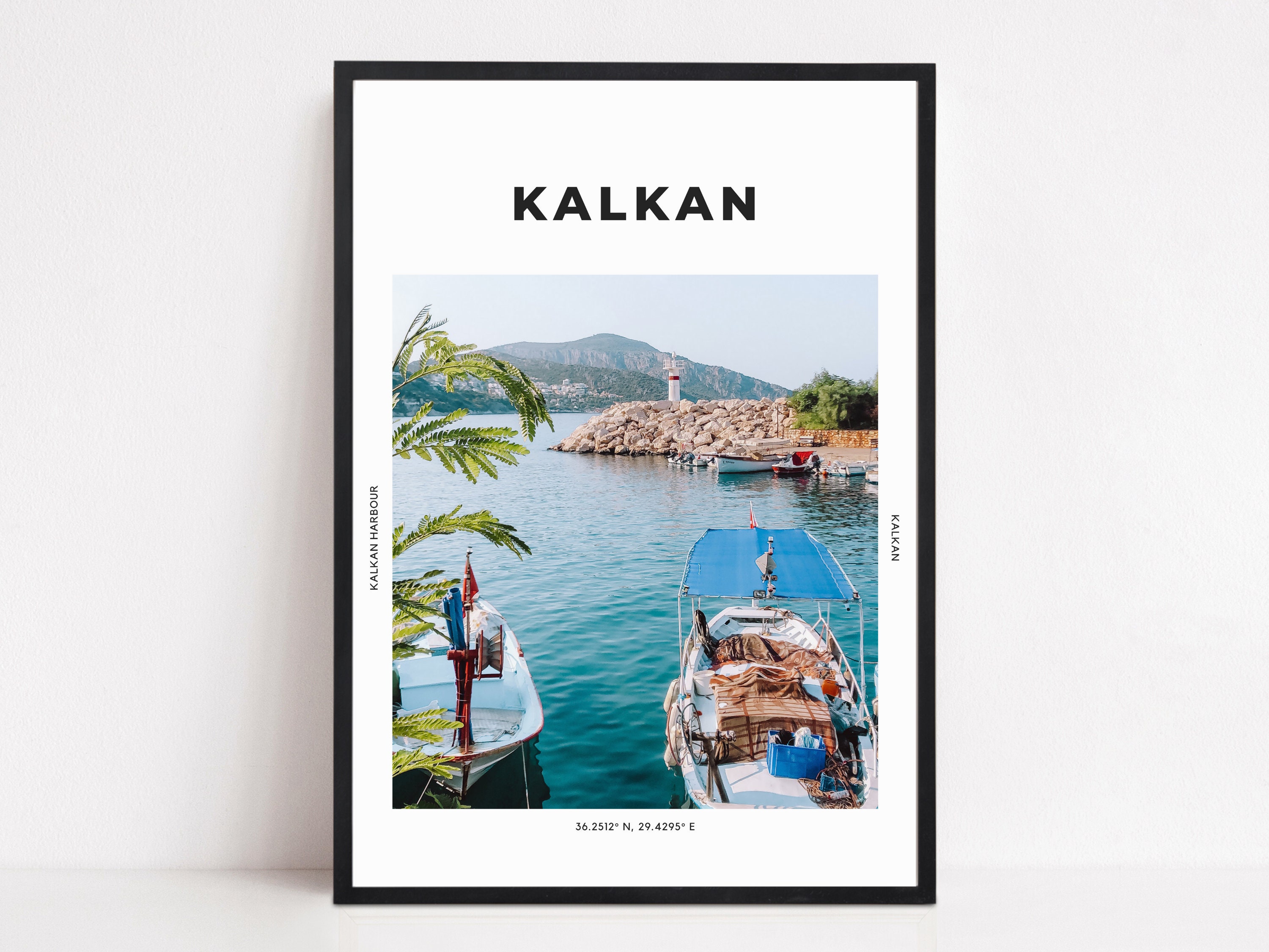 Kalkan Print Turkey Poster Turkish Wall Art Harbour Antalya - Etsy UK
