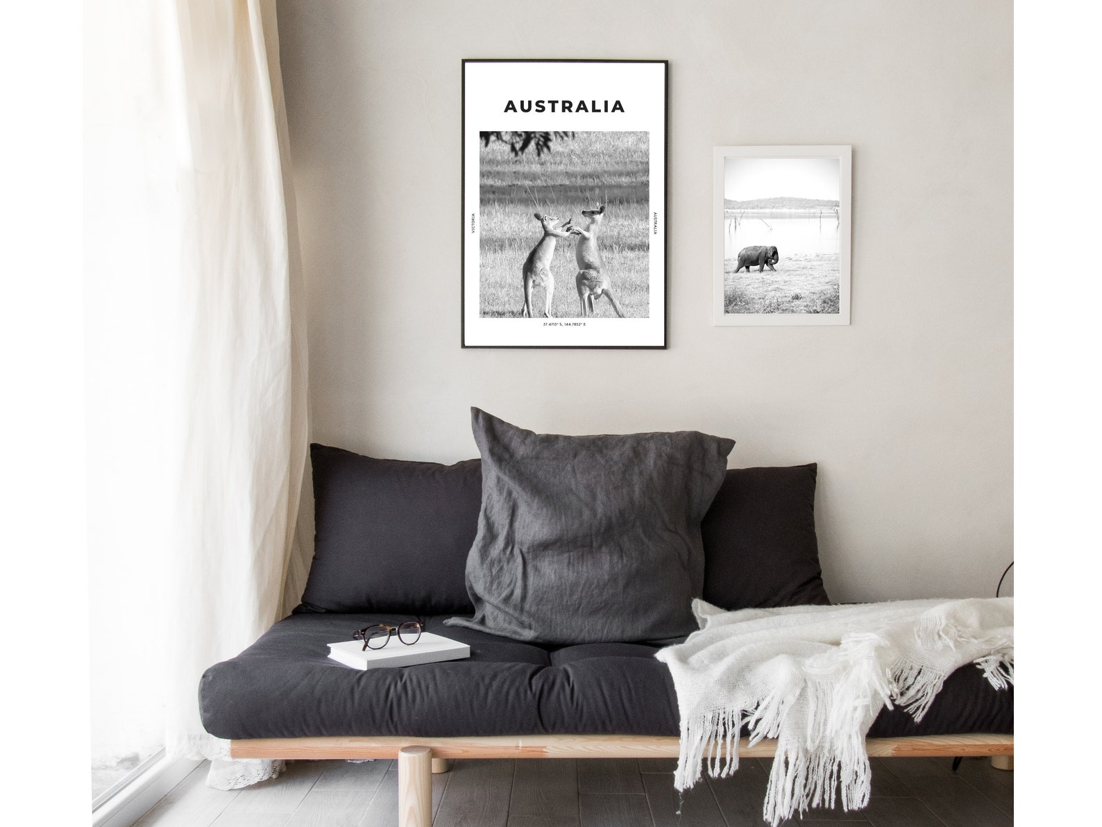 Australia Print Kangaroo Poster Animal Sydney Melbourne Wall | Etsy