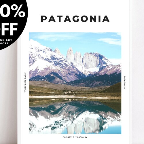 Torres Del Paine National Park Poster Patagonia Chile Travel - Etsy