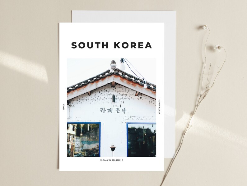 South Korea Print Seoul Poster Korean Wall Art Asia - Etsy
