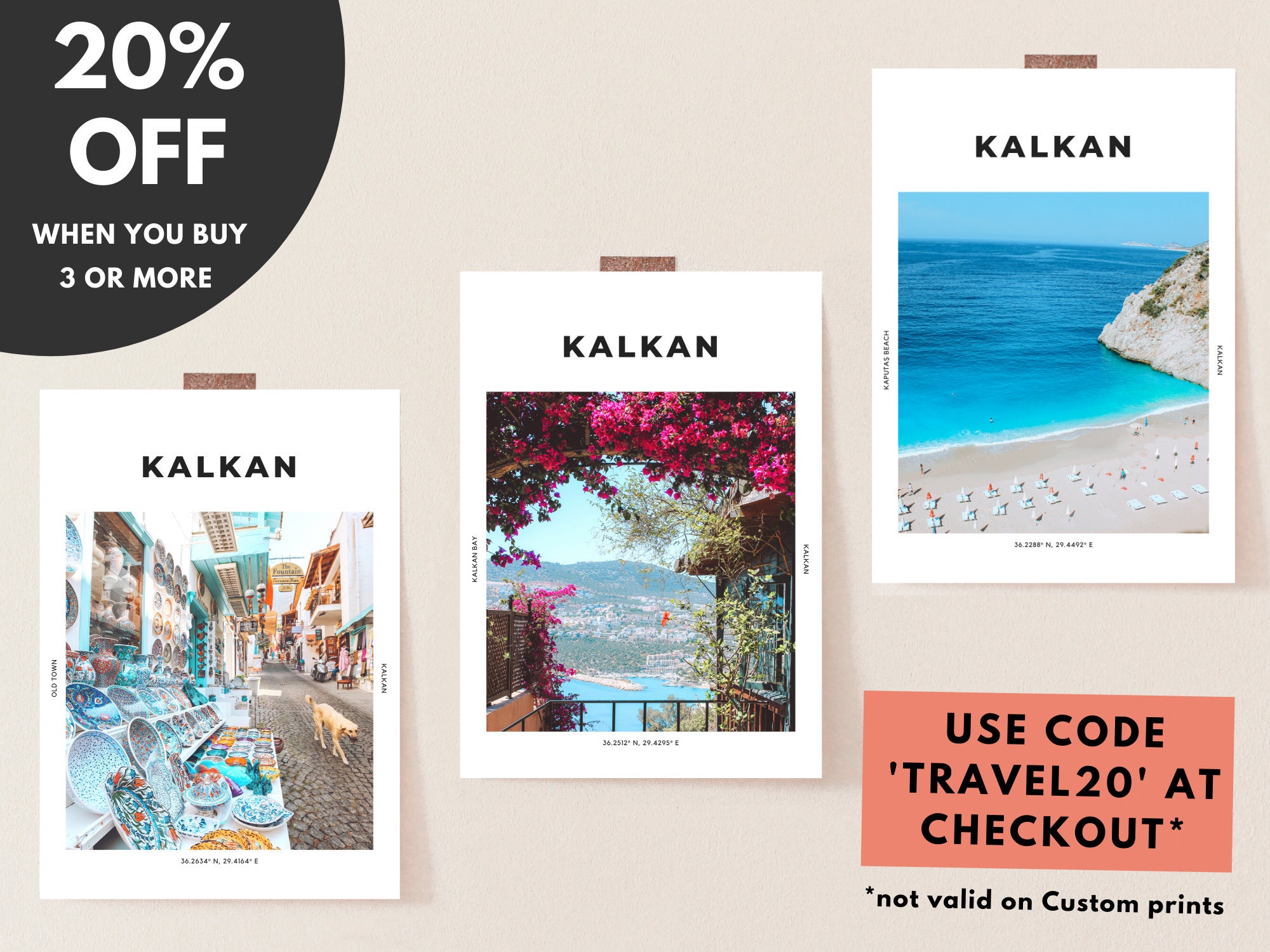 Kalkan Print Turkey Poster Turkish Wall Art Harbour Antalya - Etsy UK