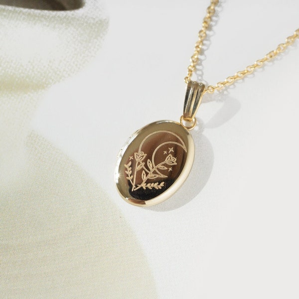 Moon Locket - Etsy