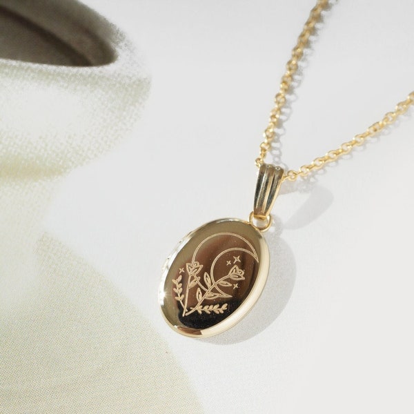 Moon Locket - Etsy