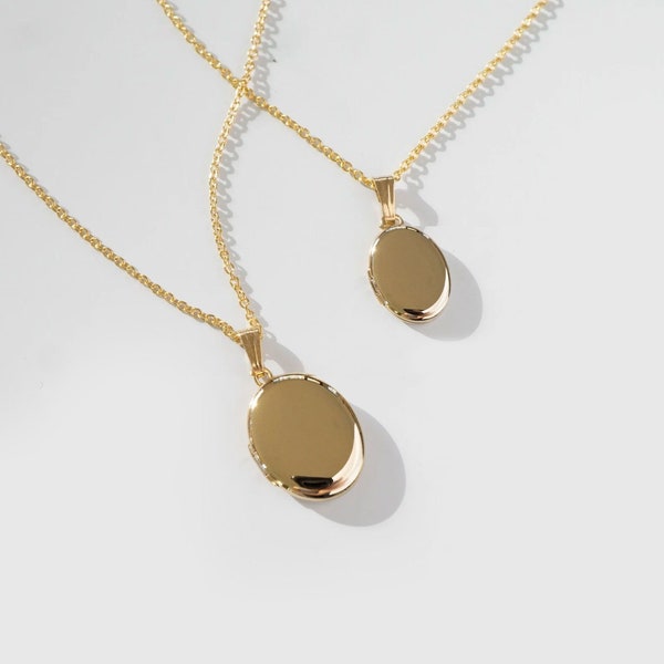Gold Photo Locket Necklace - Etsy