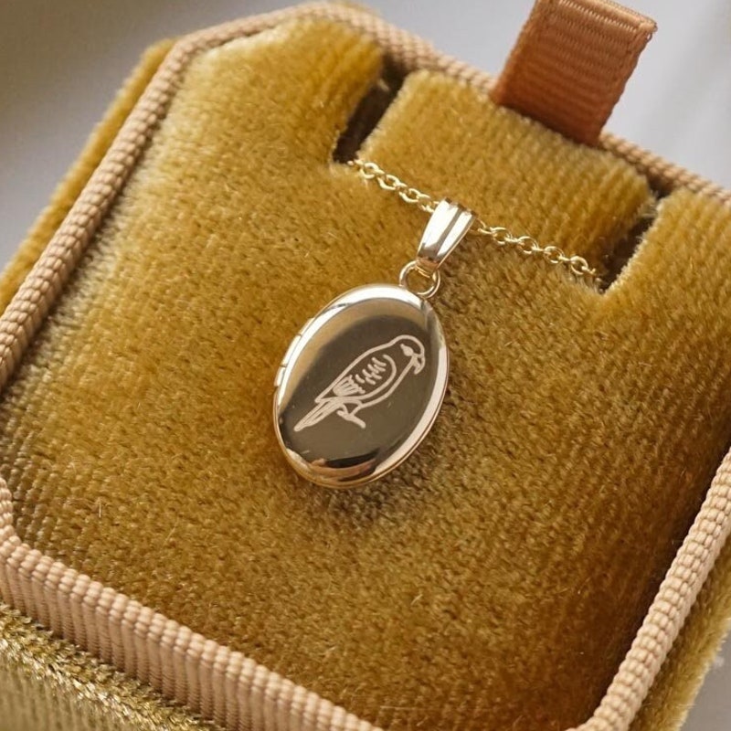 Bird Locket Necklace - Etsy