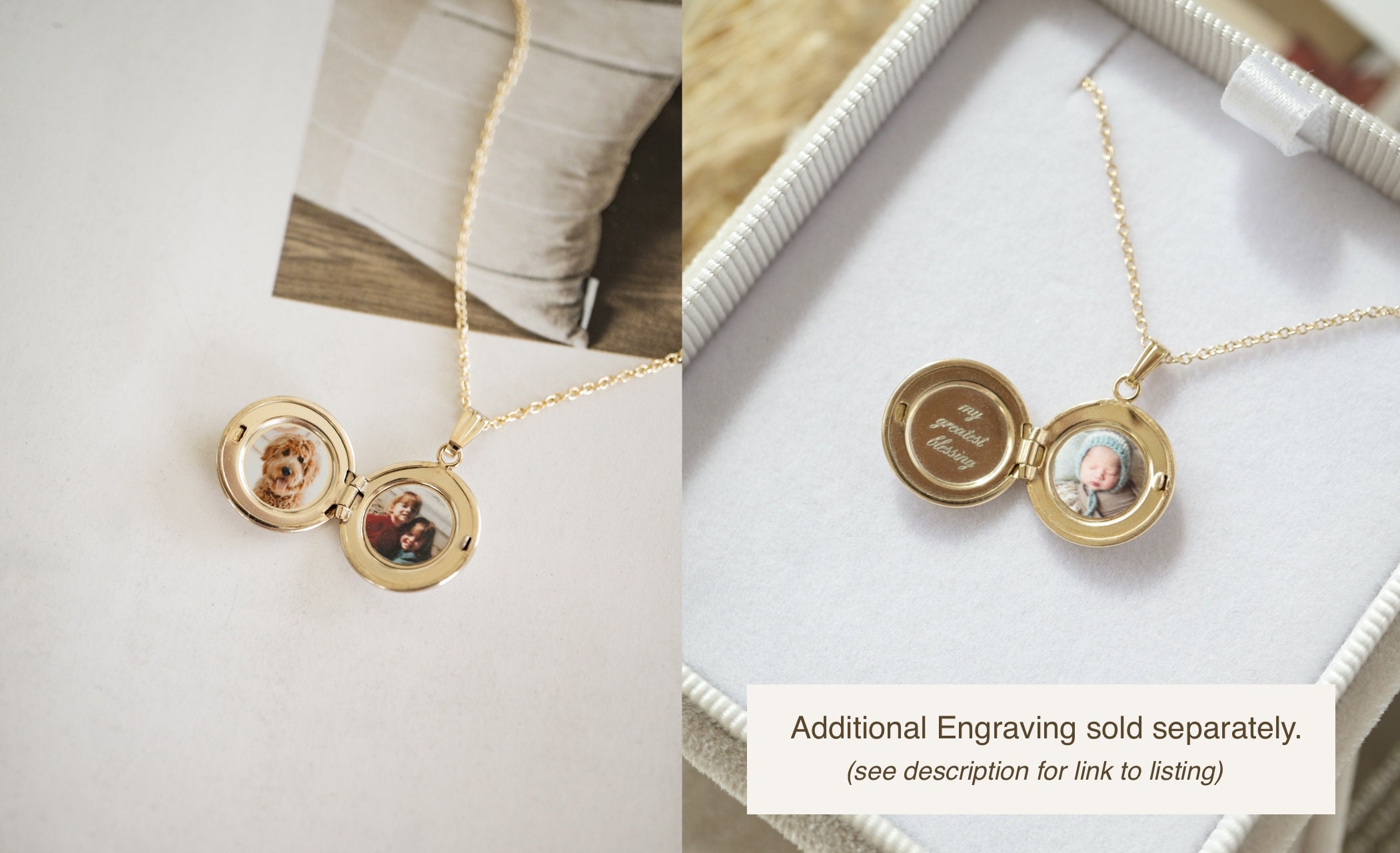 Round Circle Mini Locket Gold Filled Silver Minimalist - Etsy