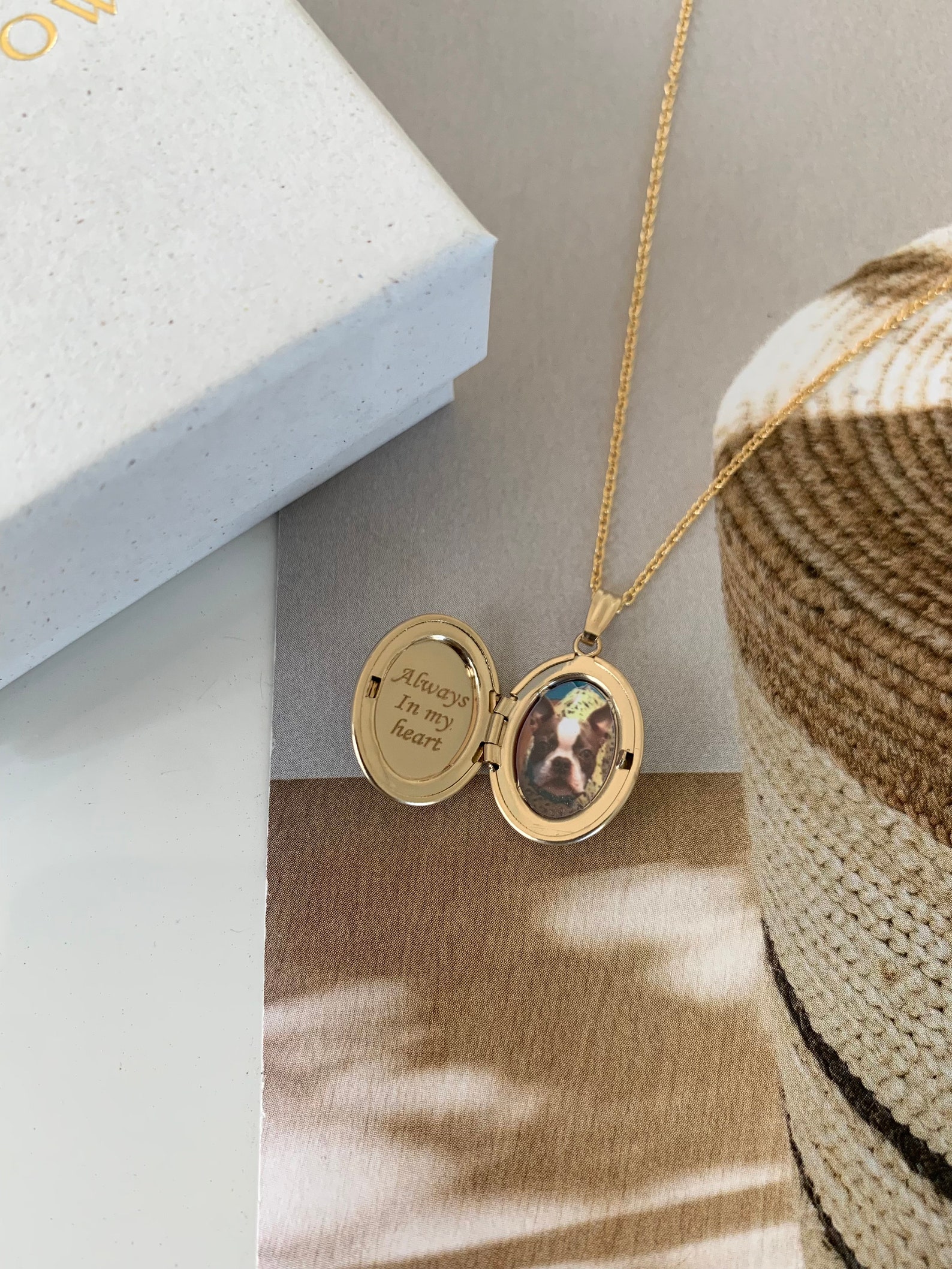 Paw Print Locket Oval Locket Personalized Jewelry Custom Pet - Etsy