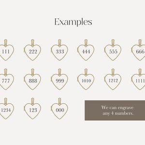 Angel Number Heart Locket, Minimalist Personalized Gifts, Engravable ...