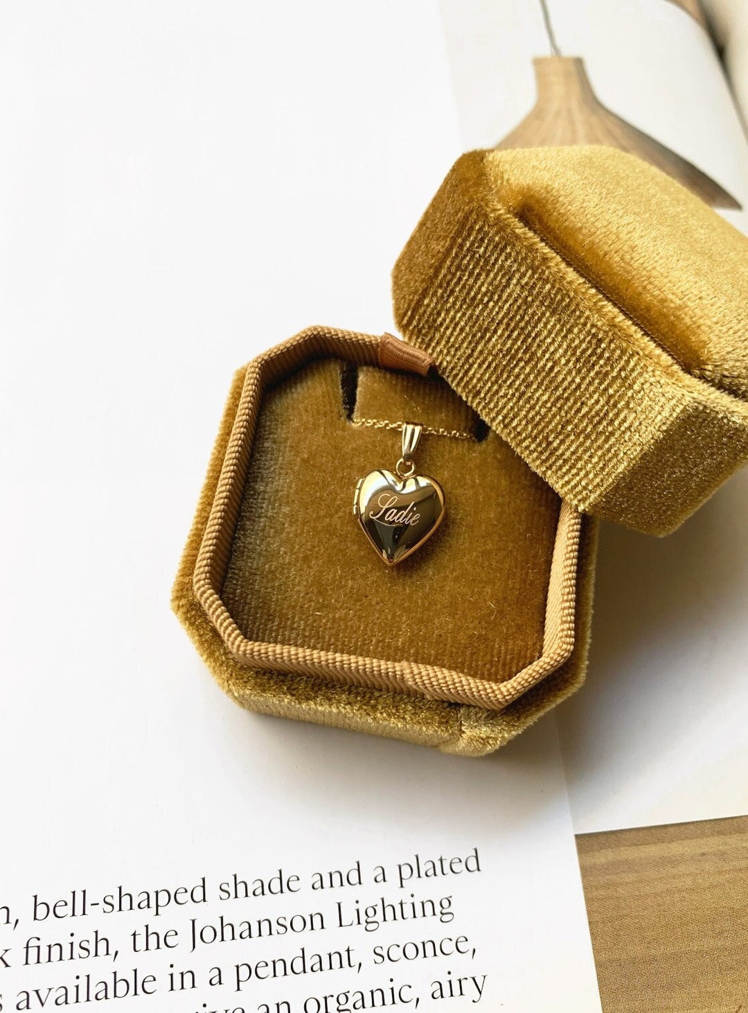 Name Personalized Heart Locket, Minimalist Personalized Gifts ...