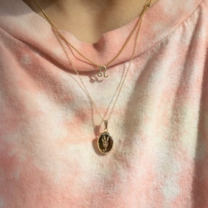 Lavender Oval Locket, Necklace, 14K Solid Gold, Gold Filled Locket ...