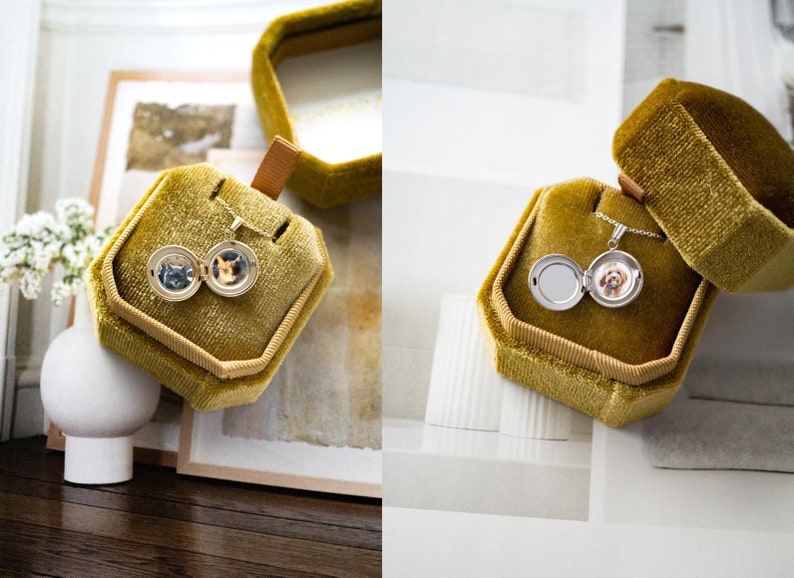 Round Circle Mini Locket Gold Filled Silver Minimalist - Etsy