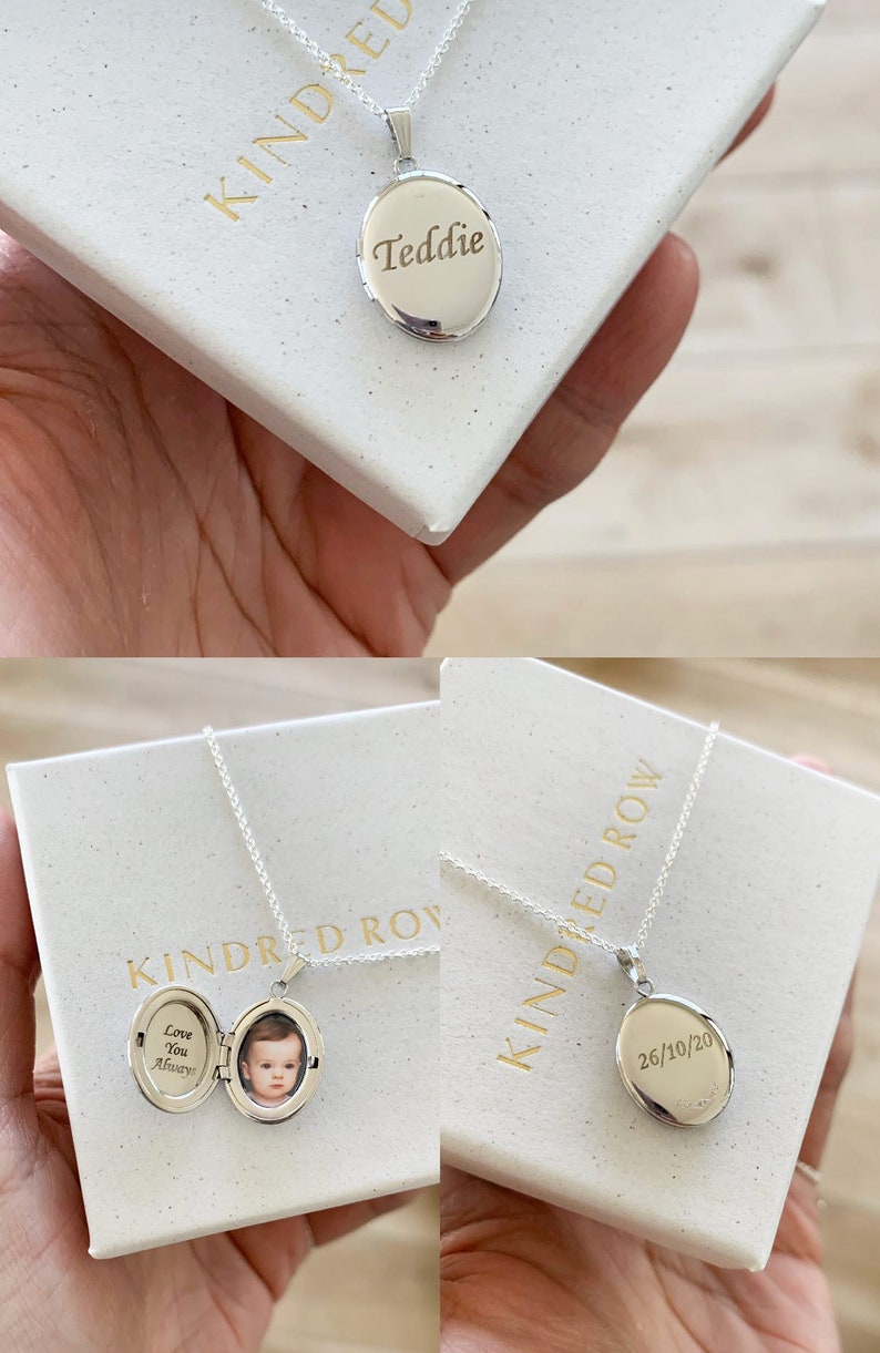 Personalized Name Oval Locket 14K Gold Filled Silver - Etsy