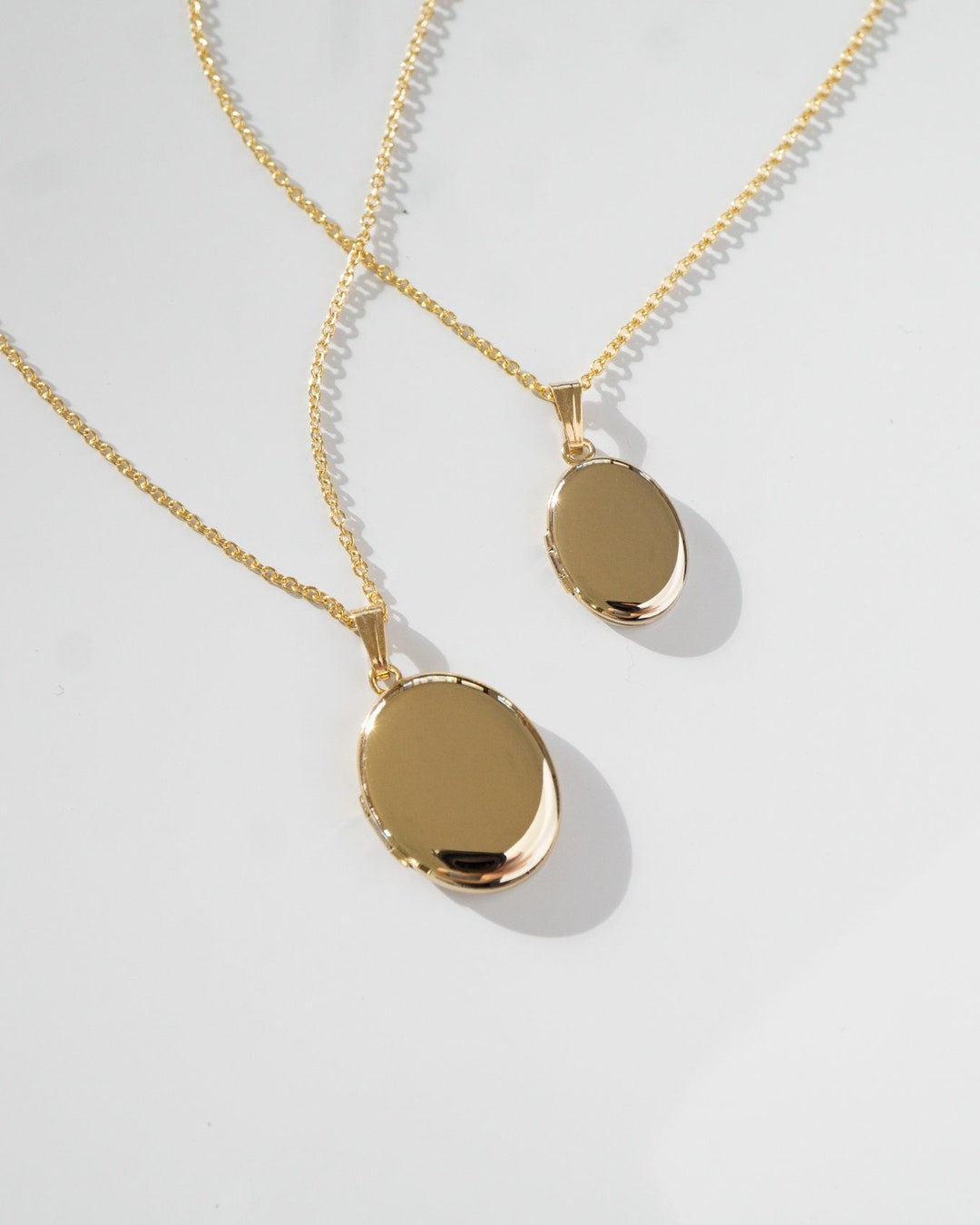 Gold Filled Oval Locket Minimalist Heirloom Personalized - Etsy
