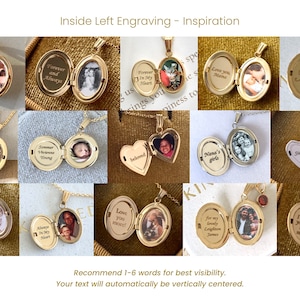 Text Engraving for Lockets (add-on), Personalized Message, Date, Love ...