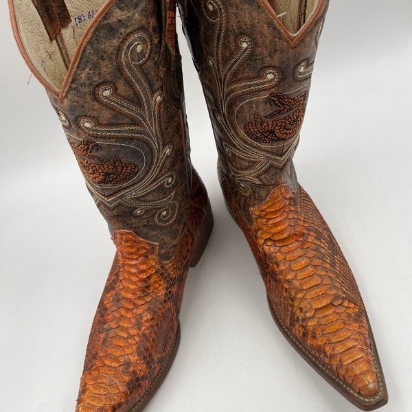 Snake Skin Boots - Etsy