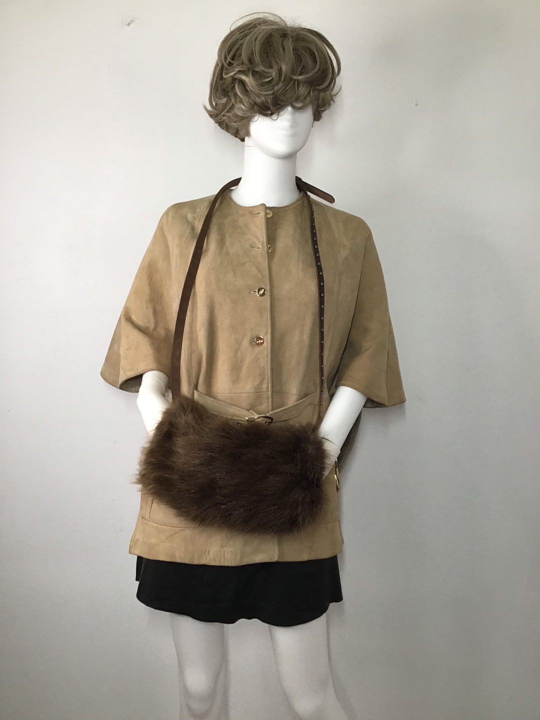 Brown Women's Muff From Real Beaver Fur Festive Look Fluffy Warm Cinema ...