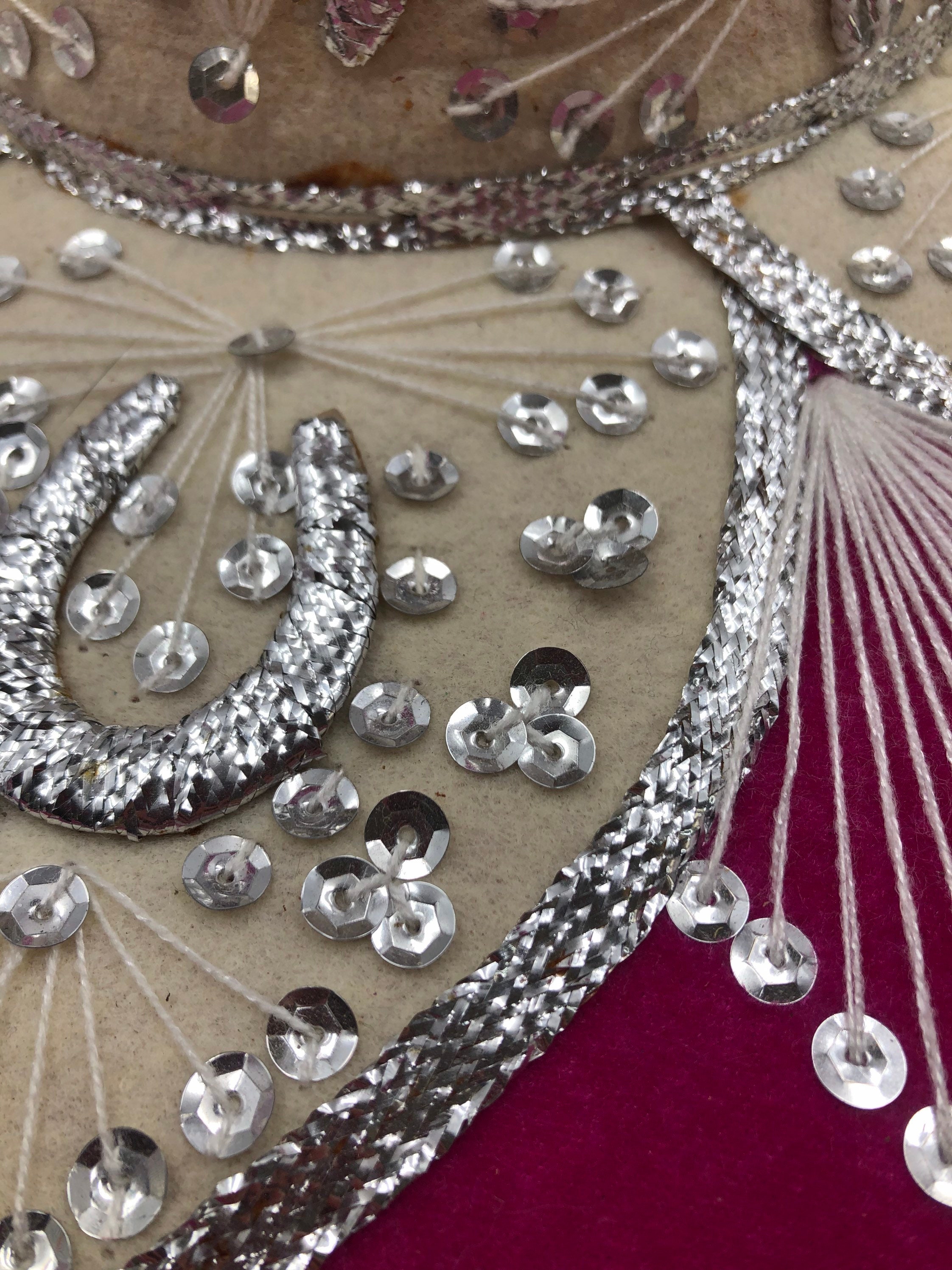 Bright Pink Hat From Real Velvet Sombrero Hat Classical Mexican Hat ...