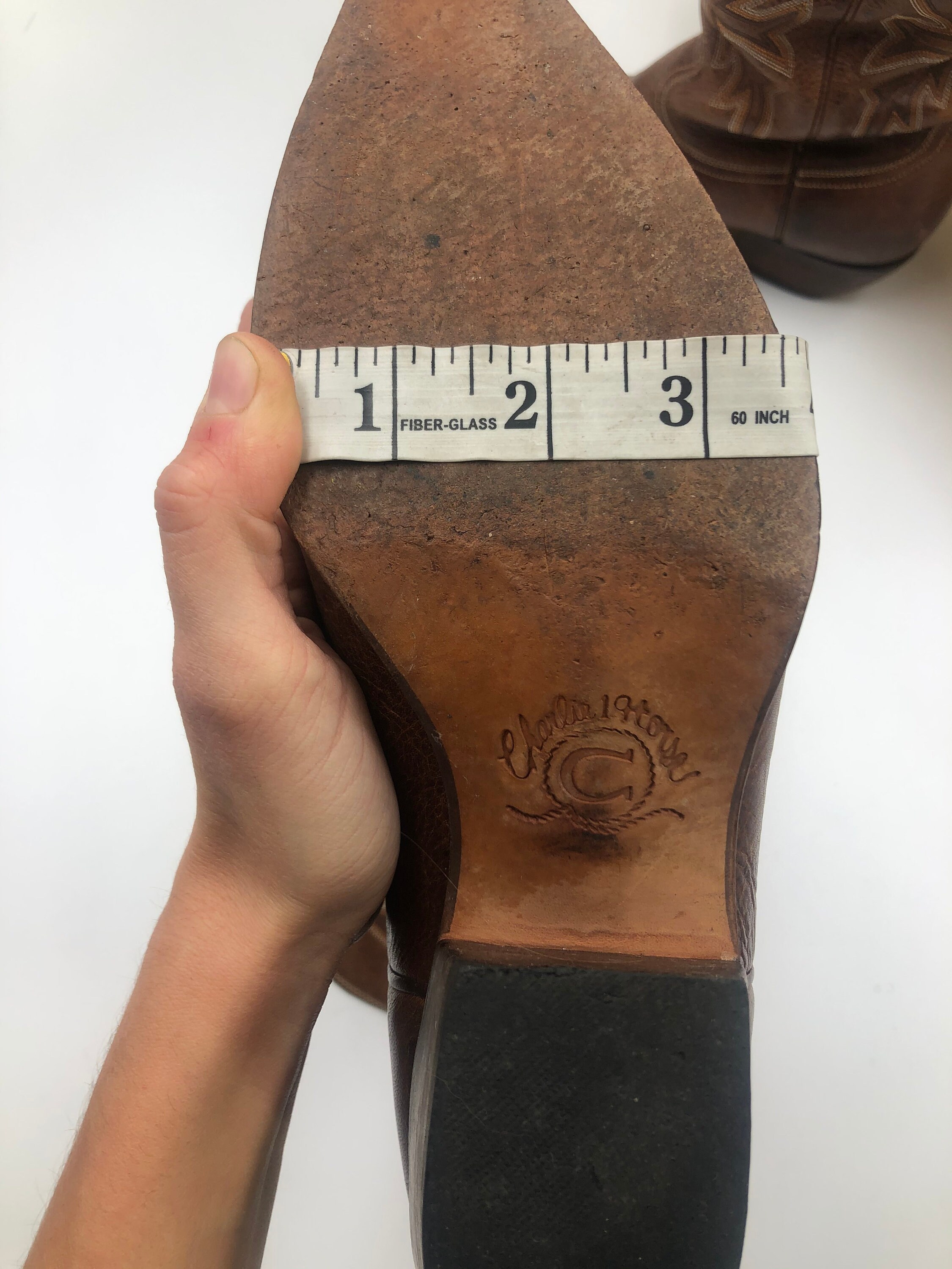 Brown Men's Boots From Real Leather Vintage Boots Embroidered With ...