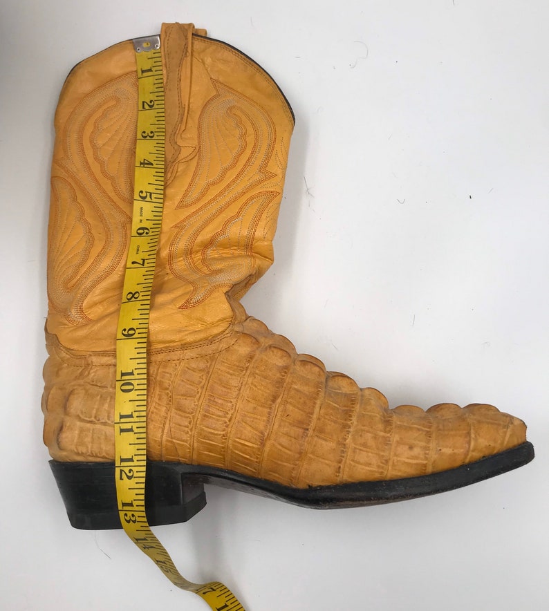 Yellow Men's Boots From Real Leather Vintage Boots Embroidered With ...