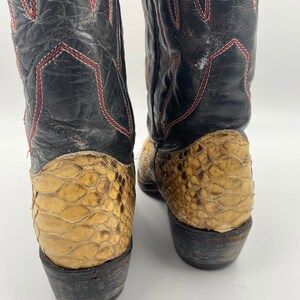 Beige and Black Men's Boots From Real Python Leather Vintage ...