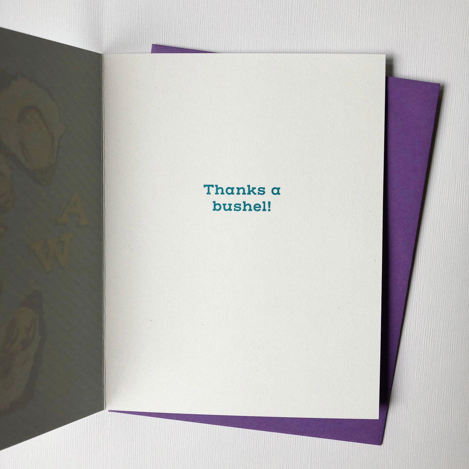 Aw Shucks Thank You Card - Etsy