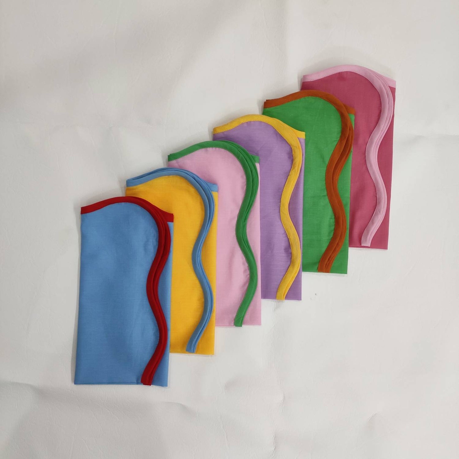 Fabricsg Cotton Napkins, Cloth Napkins, Fabric Napkins, Solid Piped ...