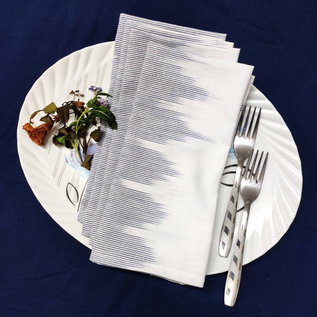 Organic Linen Napkins Set / Natural Pure Washed Linen Napkin Set of 4 ...