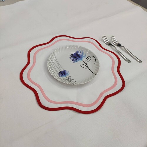 Fabricsg Table Linens Placemats Piping Mats and Cotton Wave - Etsy