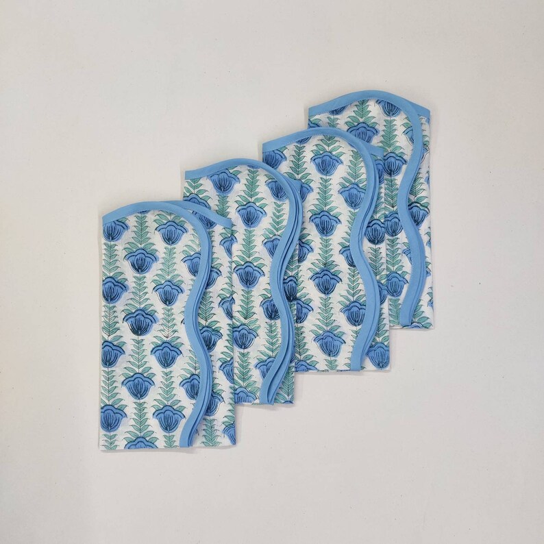 Wave Scallop Cloth Napkingift for Him Piping Napkinsindian - Etsy