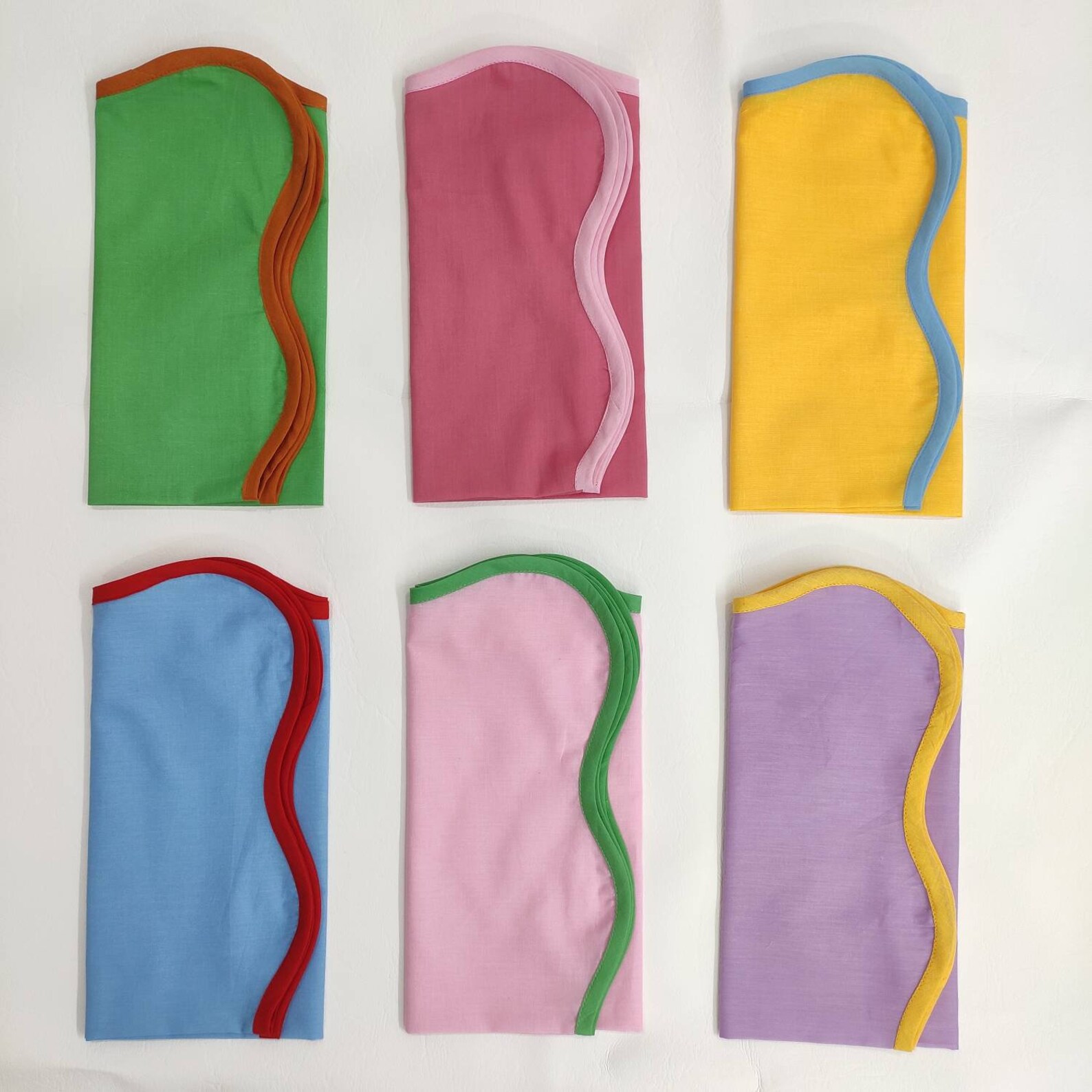 Fabricsg Cotton Napkins, Cloth Napkins, Fabric Napkins, Solid Piped ...