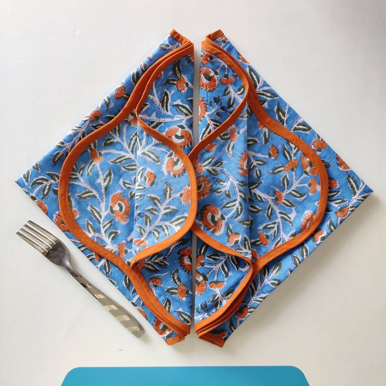 Wave Scallop Piping Edge Napkin Designer Cotton Napkins Set - Etsy UK