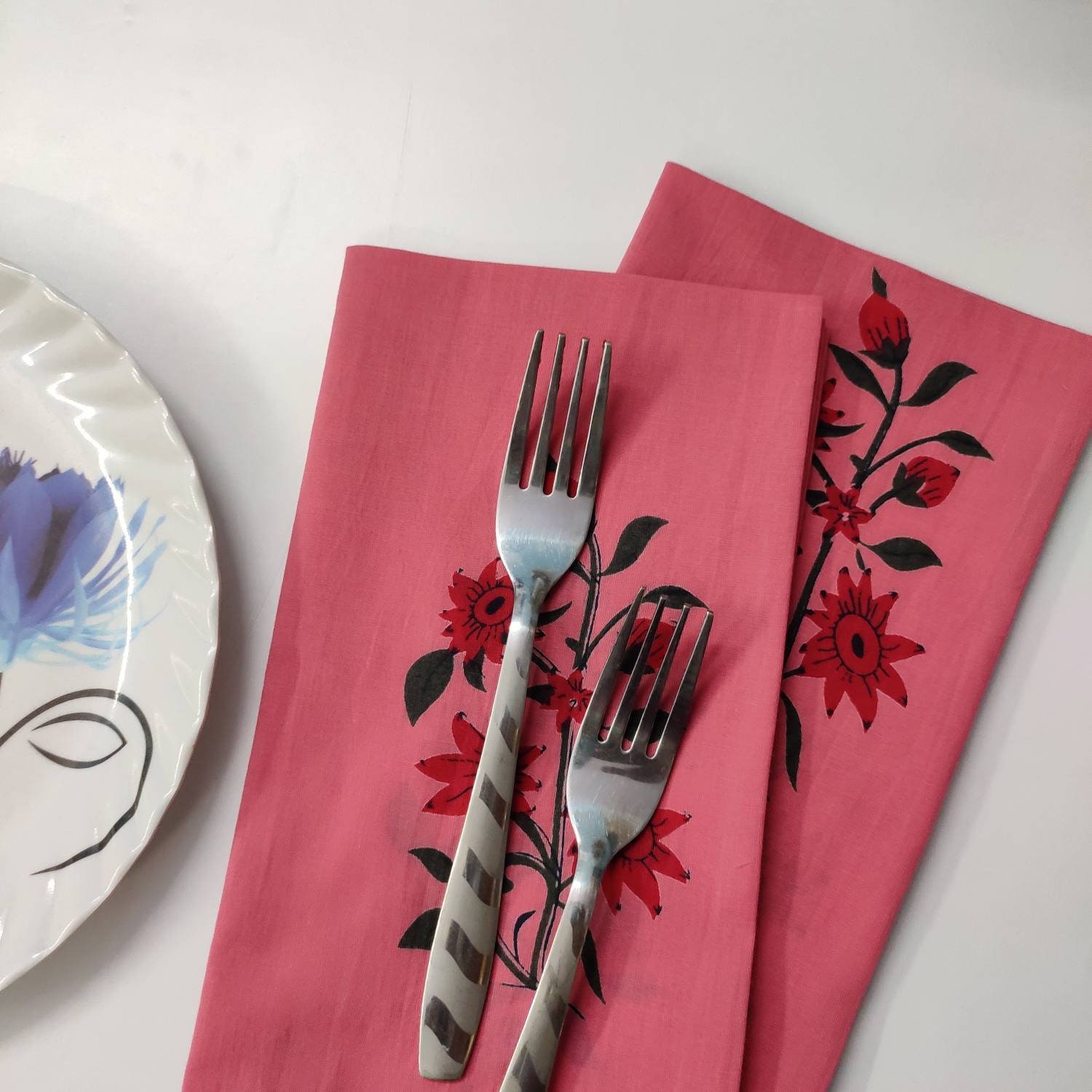 Reusable Cloth Napkins Hand Block Print Cotton napkins set | Etsy