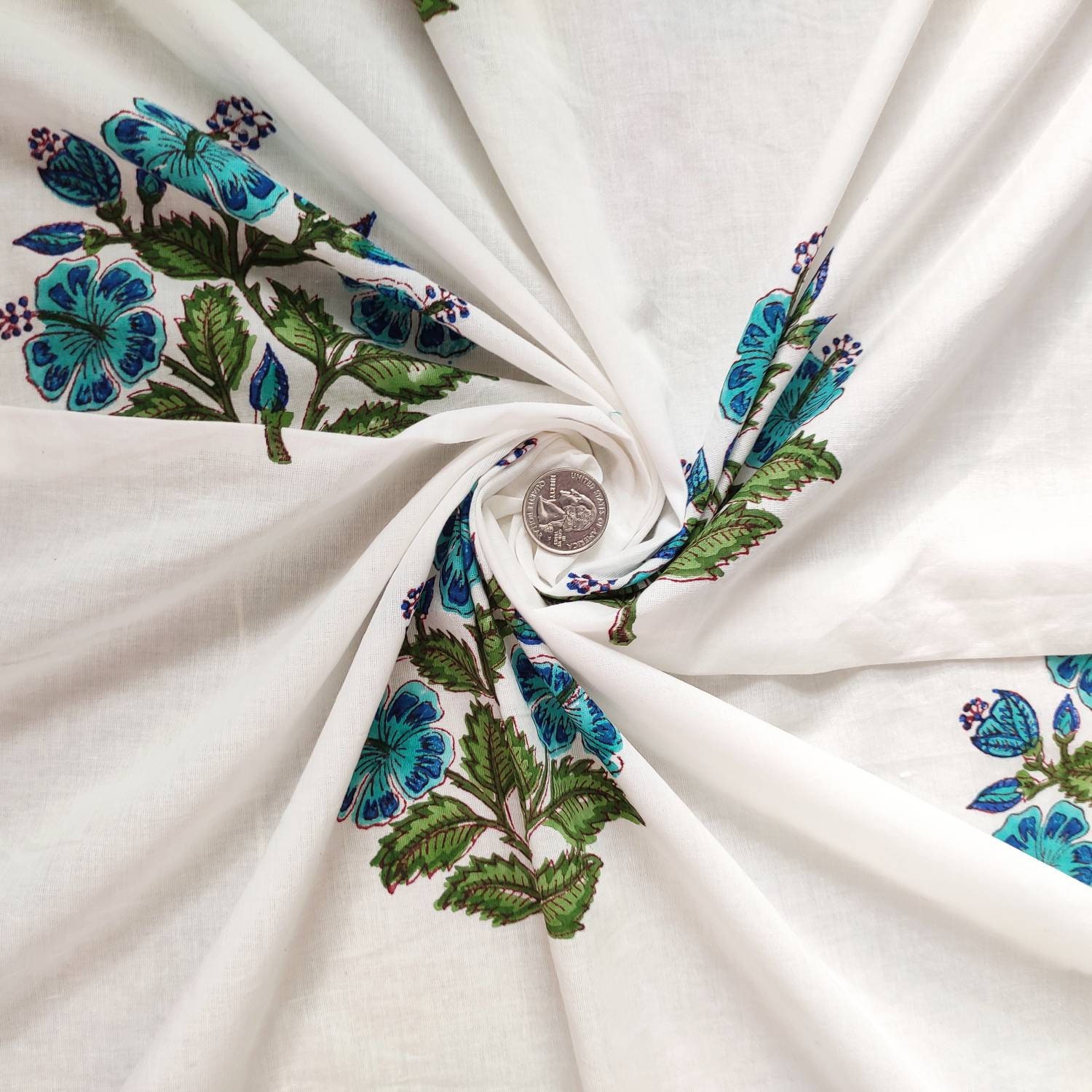 Hand Block Printed Fabric 100% Cotton Quilting Fabric by the | Etsy