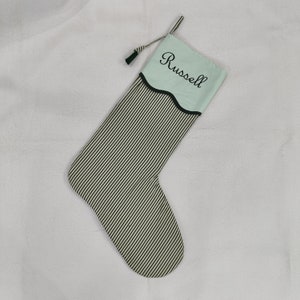 Monogram Charges for Christmas Scalloped Stocking - Etsy