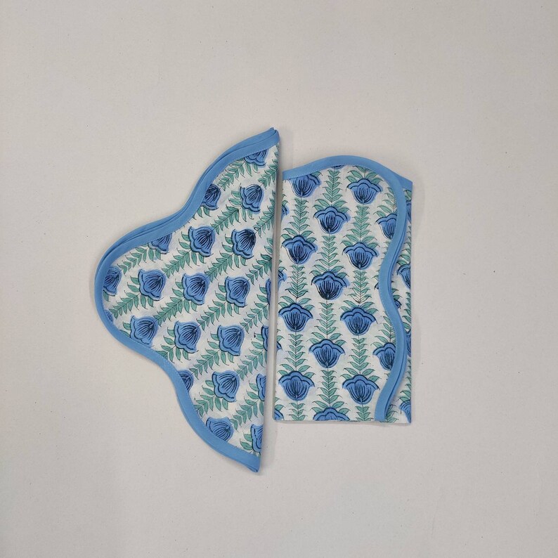 Wave Scallop Cloth Napkingift for Him Piping Napkinsindian - Etsy