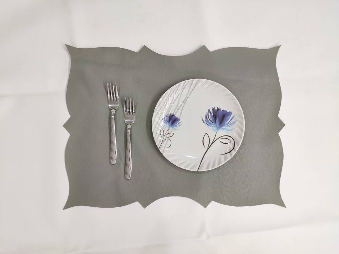 Table Linens Lime Green Placemats Piping Mats and Wave Scallop Water ...