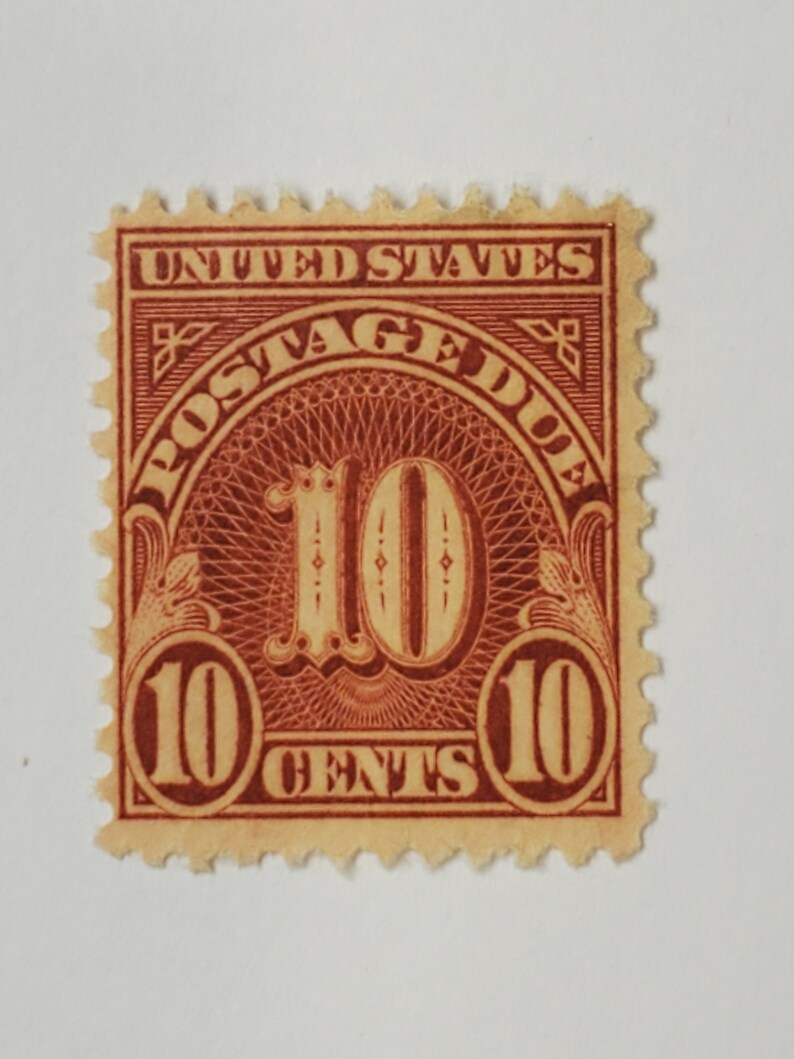 U.S. Stamp 1930 10 Cent Postage Due. Scott J74. Carmine Red. MH - Etsy