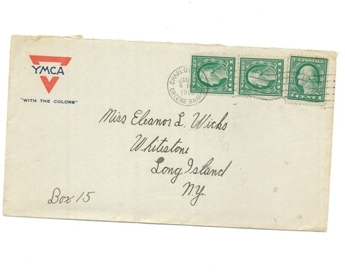 WWI Letter YMCA Cover With YMCA "with the Colors" and Knights of ...
