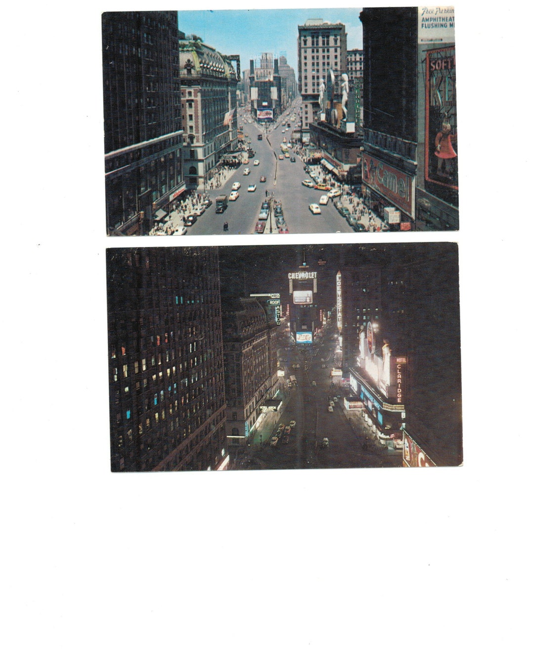 2 Vintage NYC Postcards by Alfred Mainzer. Times Square Daytime and ...