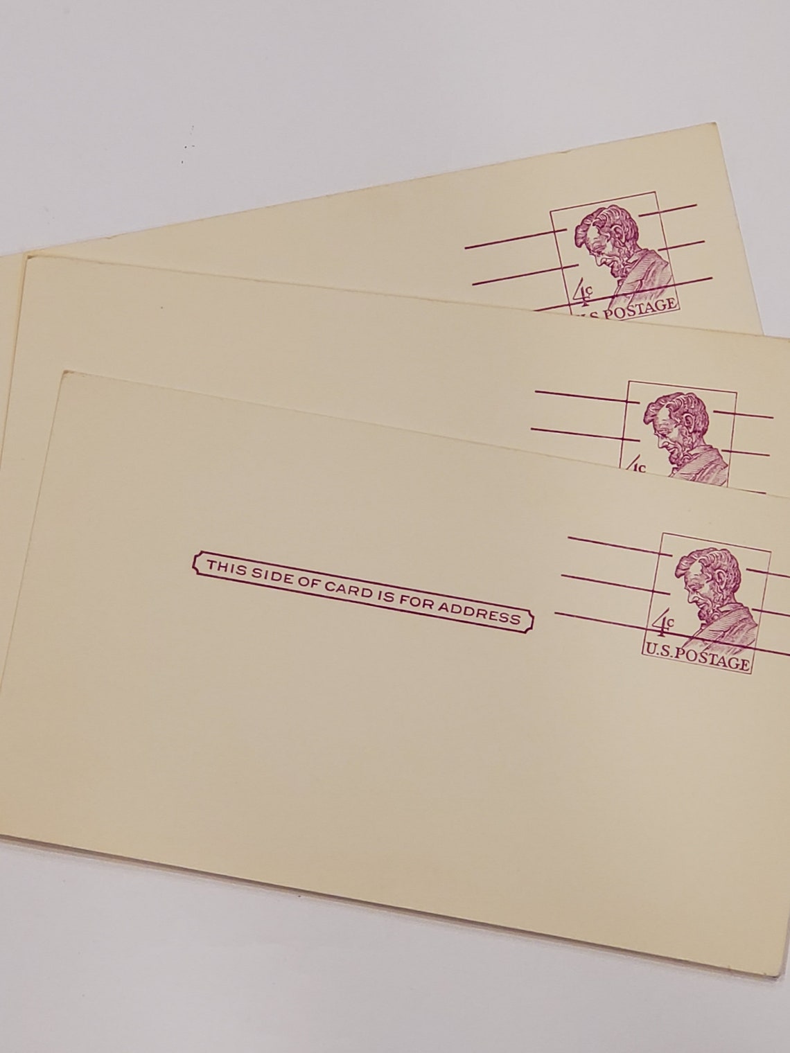 12 Vintage Prepaid Postcards. 4 Cent Lincoln, 3 Cent Liberty, 6 Cent ...