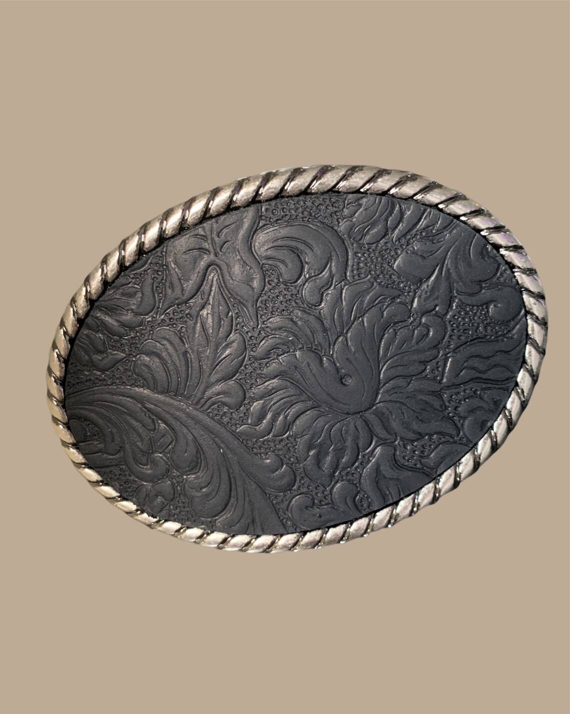 Black Embossed Leather Belt Buckle Interchangeable Belt - Etsy